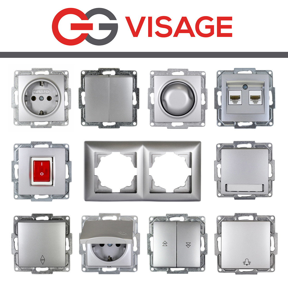 Gunsan Visage weiss Schalterprogramm